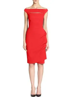 Chiara Boni La Petite Robe Melania Short Off-the-shoulder Dress - Red