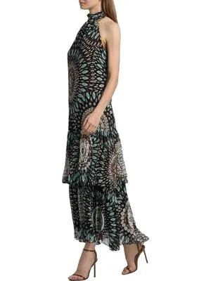 Ramy Brook River Mandala Silk Tiered Maxi Dress - Multi Meda