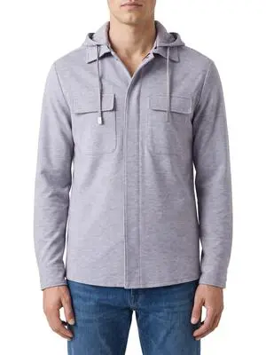 ELEVENTY Wool And Cashmere Blend Shacket With Hood And Drawstring