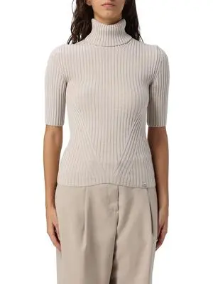 Herno Short-sleeved Slim-fit Turtleneck Jumper In Ribbed Virgin Wool - Gnawed Blue