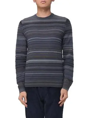 Paul Smith Striped Merino Wool Crew-neck Jumper - Grey