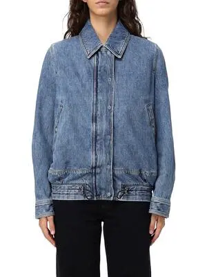 Loewe Cropped Shirt-style Cotton Denim Jacket - Navy