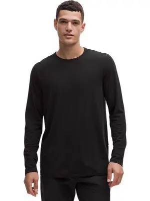 Lululemon Mile Maker Merino Wool-blend Long-sleeve Shirt Black