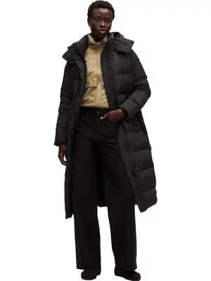 Lululemon Wunder Puff 600-down-fill Long Jacket - Black