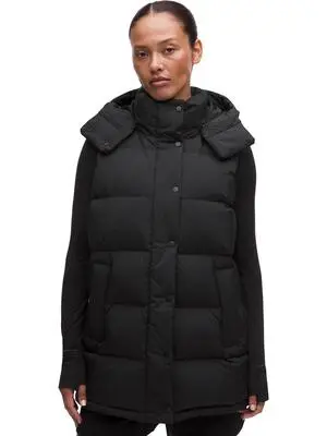 Lululemon Wunder Puff 600-down-fill Mid-length Vest - Black