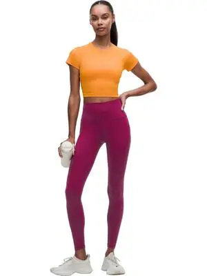 Lululemon Wunder Train High-rise Tight With Pockets 28" Raspberry Rave