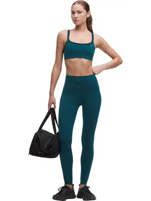 Lululemon Wunder Train High-rise Tight With Pockets 28" Remixed Marine