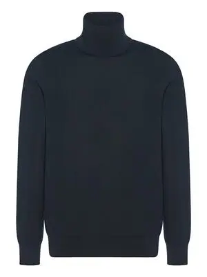 THE ROW Adlan Wool Rollneck Sweater - Black