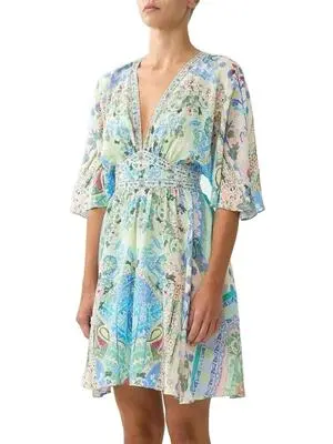 Camilla Mosaics Empire Mini Dress - Midsummer