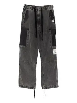 Mihara Yasuhiro Cotton Satin Cargo Pants - Grey