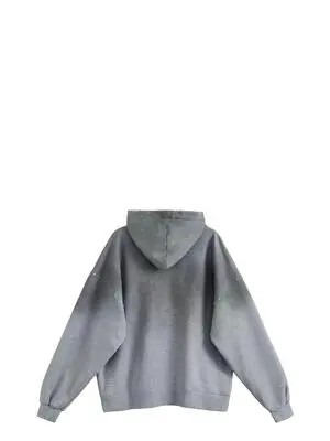 ACUPUNCTURE 1993 Distressed Gradient-effect Hoodie - Grey