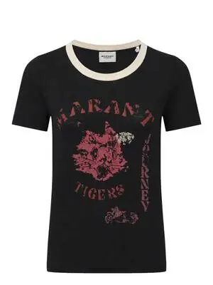 MARANT ETOILE Kiliann Graphic-print T-shirt - Black