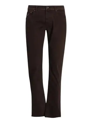 JACOB COHЁN Bard Cotton Trousers By - Brown