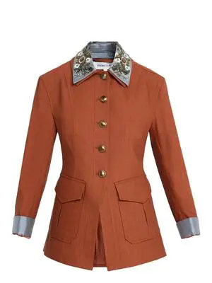 Veronica Beard Laramie Dickey Jacket - Rust