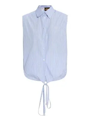 Loewe X Paula's Ibiza Striped Cotton-blend Sleeveless Top - Blue/multi