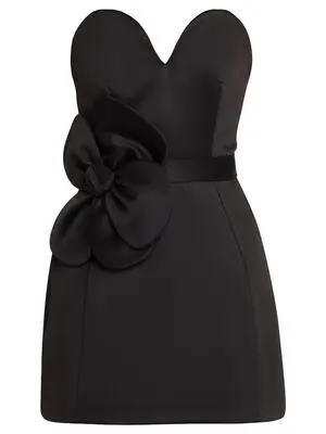 Marc Jacobs Satin Daisy Belted Dress - Black