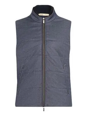 MAURIZIO BALDASSARI Arena Vest With Knit Inserts - Denim