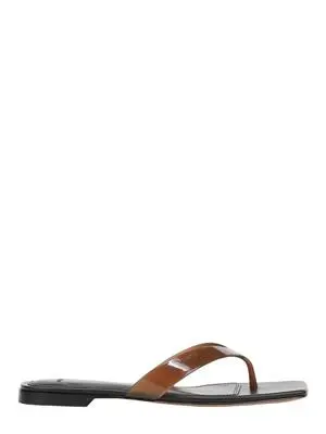 Vince San Juan Jelly Flat Thong Sandals - Saddle