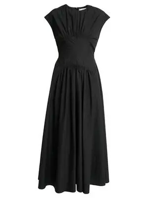 Proenza Schouler White Label Nyssa A-line Technical Cotton Dress - Black