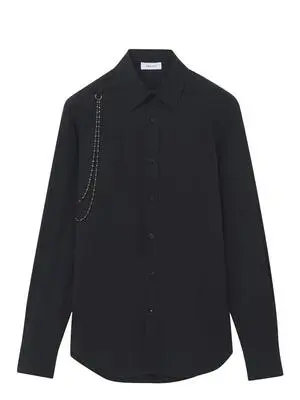 Alexander McQueen Cotton Beaded-harness Sport Shirt - Black