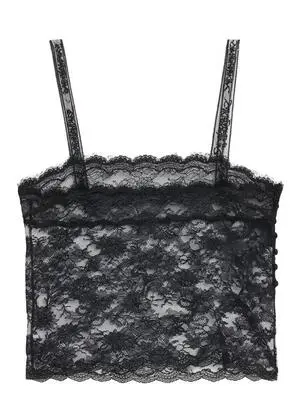 SAINT LAURENT Sleeveless Sheer Lace Lingerie Cami Top