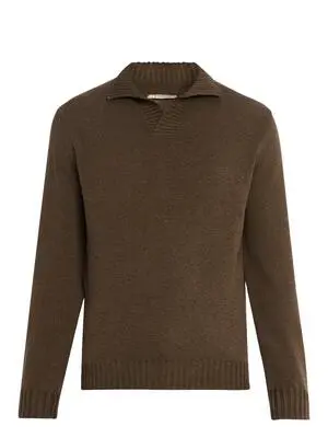 Fioroni Cotton Johnny Collar Polo Sweater - Eleph