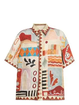ALEMAIS Michelle Linen Shirt - Multi