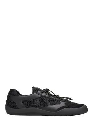 Prada Speedrock Leather And Mesh Sneakers Nero
