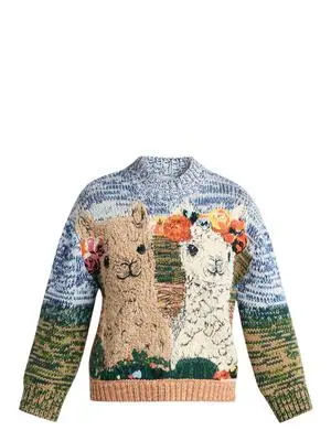STELLA MCCARTNEY Alpaca Jacquard Crewneck Sweater