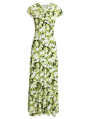 Proenza Schouler White Label Neolani Printed Jersey Maxi Dress - Straw Multi