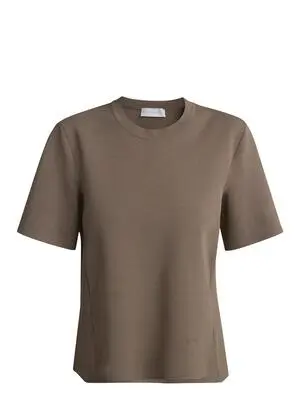 Stella McCartney Iconic Compact Knit Short-sleeve Top - Mud