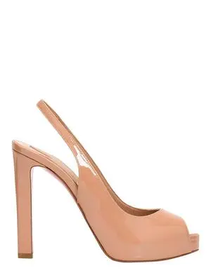 CHRISTIAN LOUBOUTIN 120mm Lady Fanny Patent Leather Peep-toe Pumps - Blush