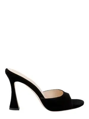 L'Agence 95mm Avery Suede Mules - Blacksuede