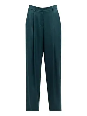 Giorgio Armani Pleated Silk Straight-leg Trousers Multi