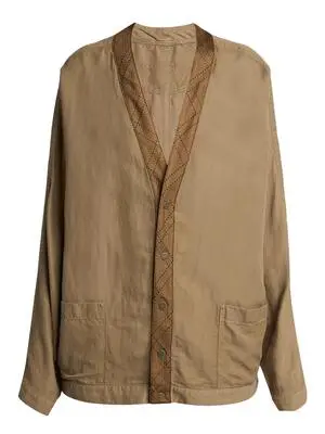 Giorgio Armani V-neck Single-breasted Utility Jacket - Silver