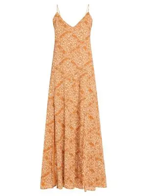 Hannah Artwear Veronica Maxi Dress - Orange Pattern