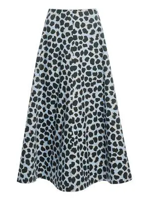 Altuzarra Varda Animal-print Midi Skirt - Blue Multi