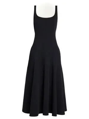 Vince Seamed Square-neck Knit Midi Dress - 455ecl-ecl