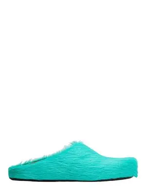 Marni Fussbett Calf Hair Sabot Mules Iris/blue