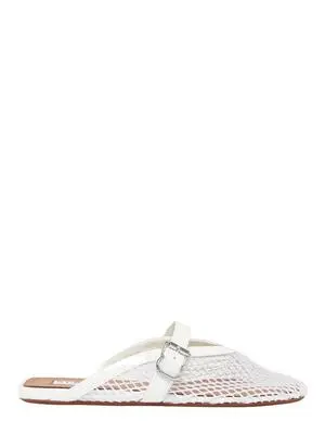 Alaïa Mesh Mary Jane Ballerina Mules Blanc