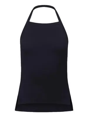 Ossou Clovis Rib-knit Halter Top Dusk