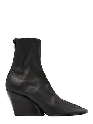 Proenza Schouler 70mm Slant Stretch Leather Ankle Boots - Black