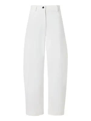 AKRIS High-rise Barrel-leg Ankle Pants