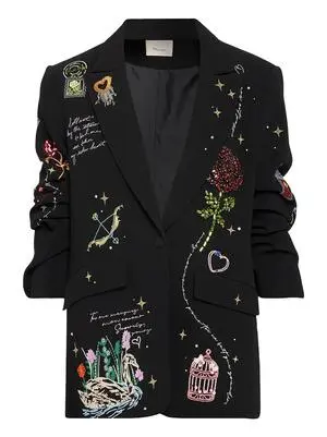 CINQ À SEPT Kelsa Starry Scribbles Blazer