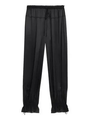 Ulla Johnson Camile Silk Drawstring Pants - Noir