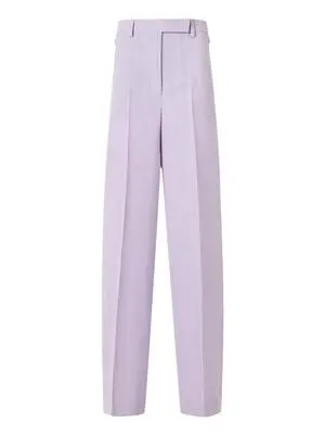 AKRIS Melange Twill Straight Leg Forest Pants