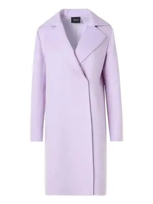 Akris Bera Cashmere-silk Knee-length Coat - Malva