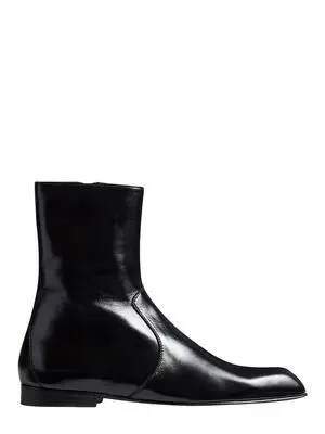 Khaite Colt Leather Ankle Boots - Black
