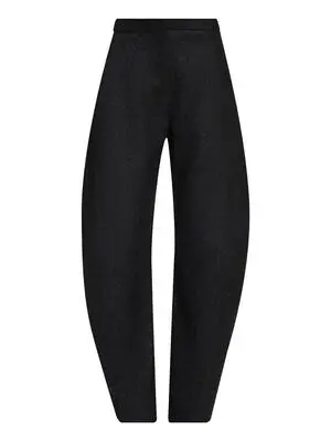 ALAÏA Round Wool Barrel-leg Pants