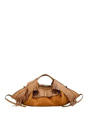 3.1 Phillip Lim Luna Mini Fringe-trim Suede Crossbody Bag - Camel